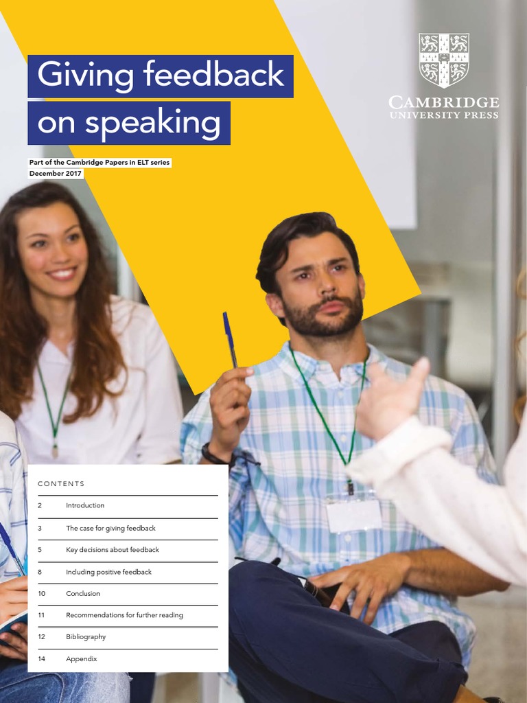 Effective Feedback in Speaking Activities | PDF | Second Language ...