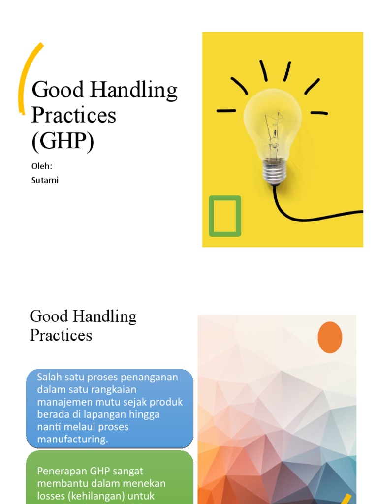 Good Handling Practices (GHP) | PDF