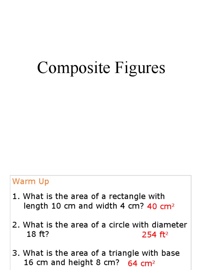 1.5 Notes Composite Figures | PDF | Area | Geometric Measurement