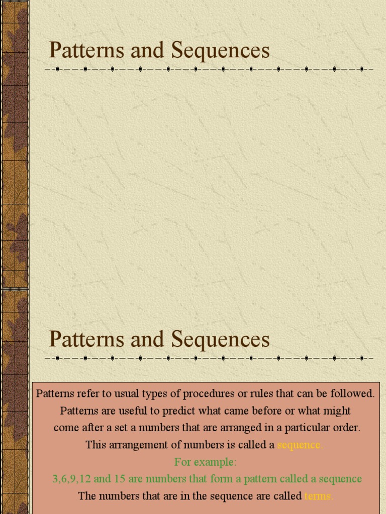 1 2 Patterns Sequences | PDF | Sequence | Numbers
