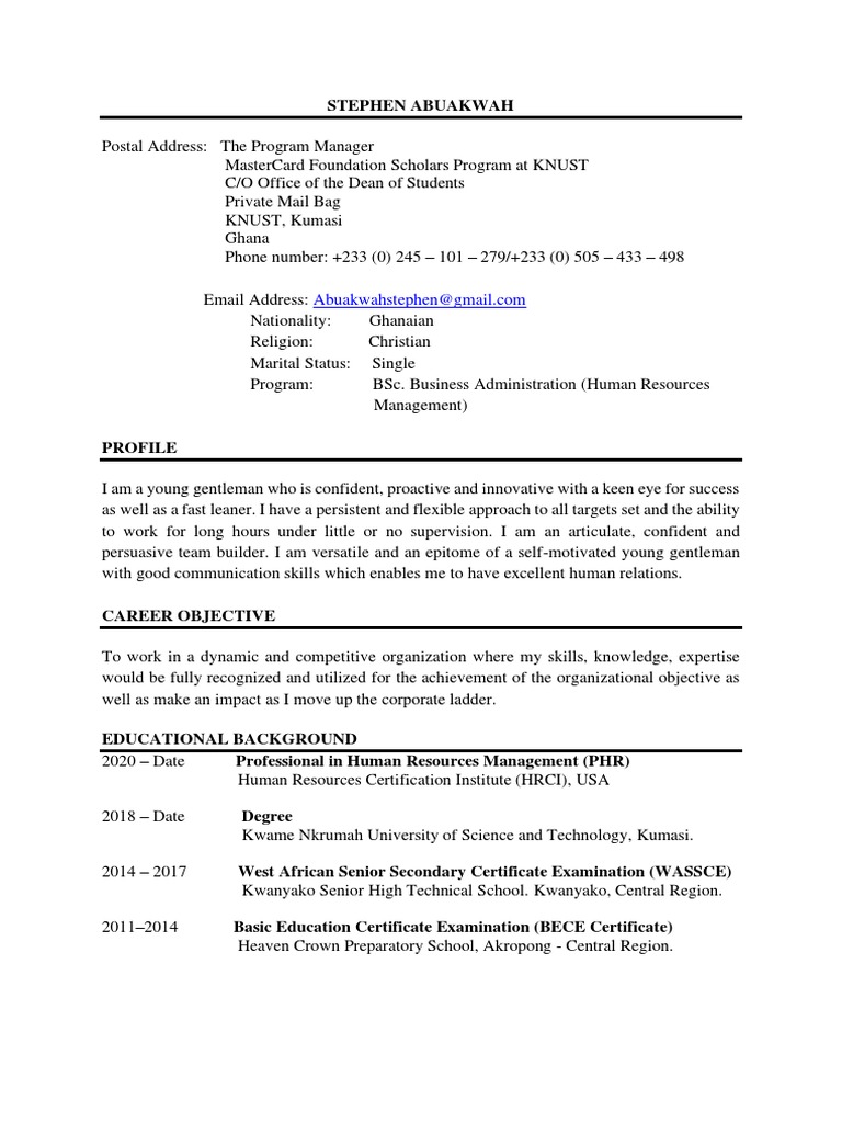 CV - Sample | PDF | Business