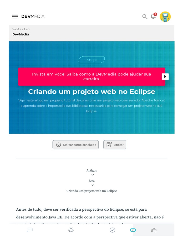 Criando Um Projeto Web No Eclipse | PDF | XML | Rede mundial de computadores