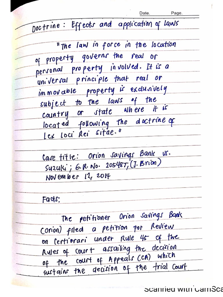 Assignment Case Digest No 1 - Handwritten | PDF