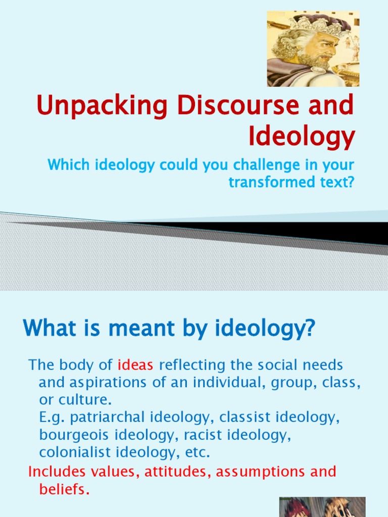 Unpacking Discourse and Ideology: Which Ideology Could You Challenge in ...