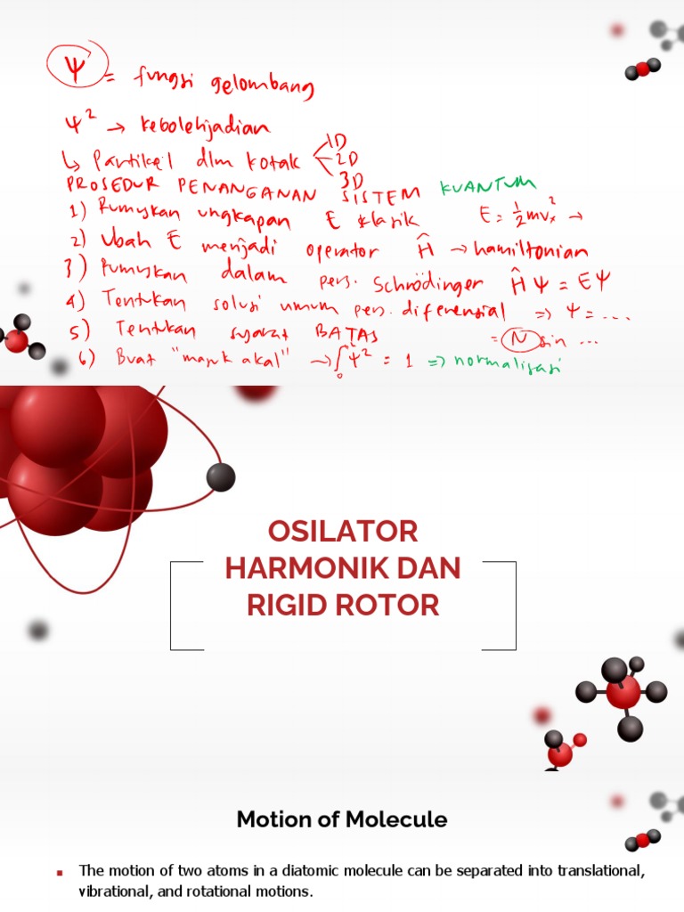Modeling Molecular Vibrations and Rotations: The Quantum Harmonic ...