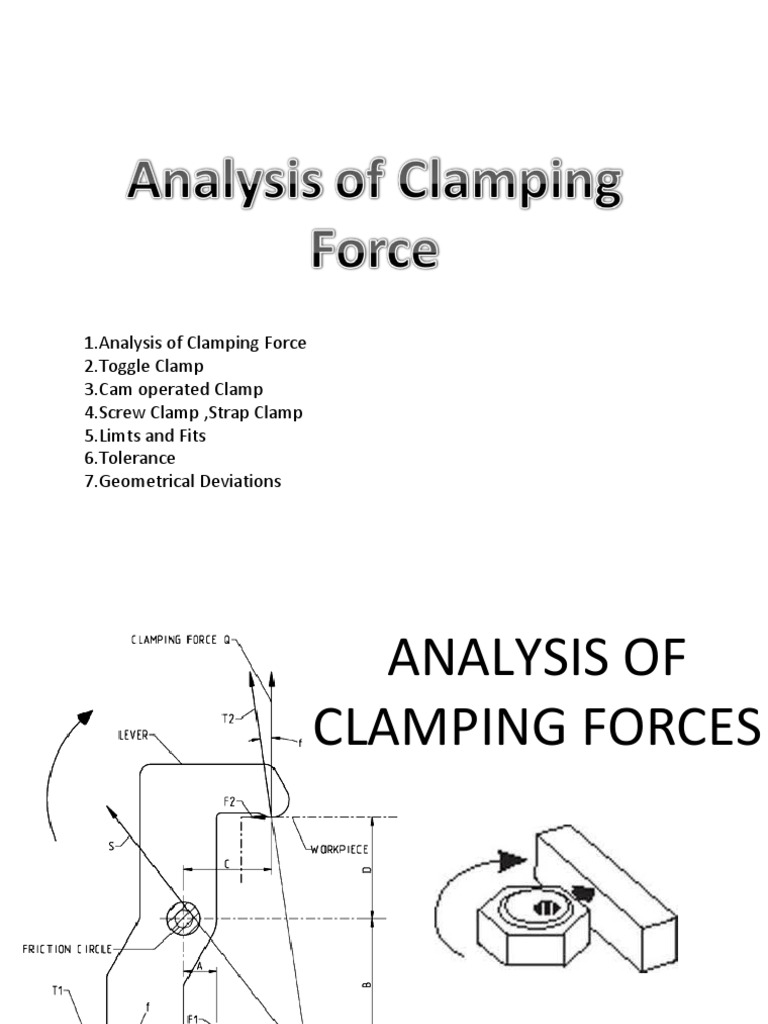 Chapter4analysis of Clamping Force | PDF | Screw | Machines