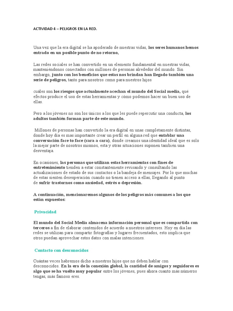 Seguridad Redes 4 Pdf Servicio De Redes Sociales Privacidad En