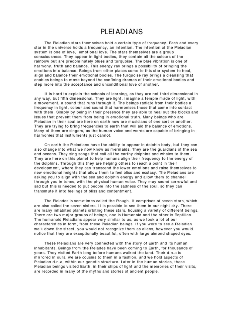 Pleiadians | PDF | Color | Light