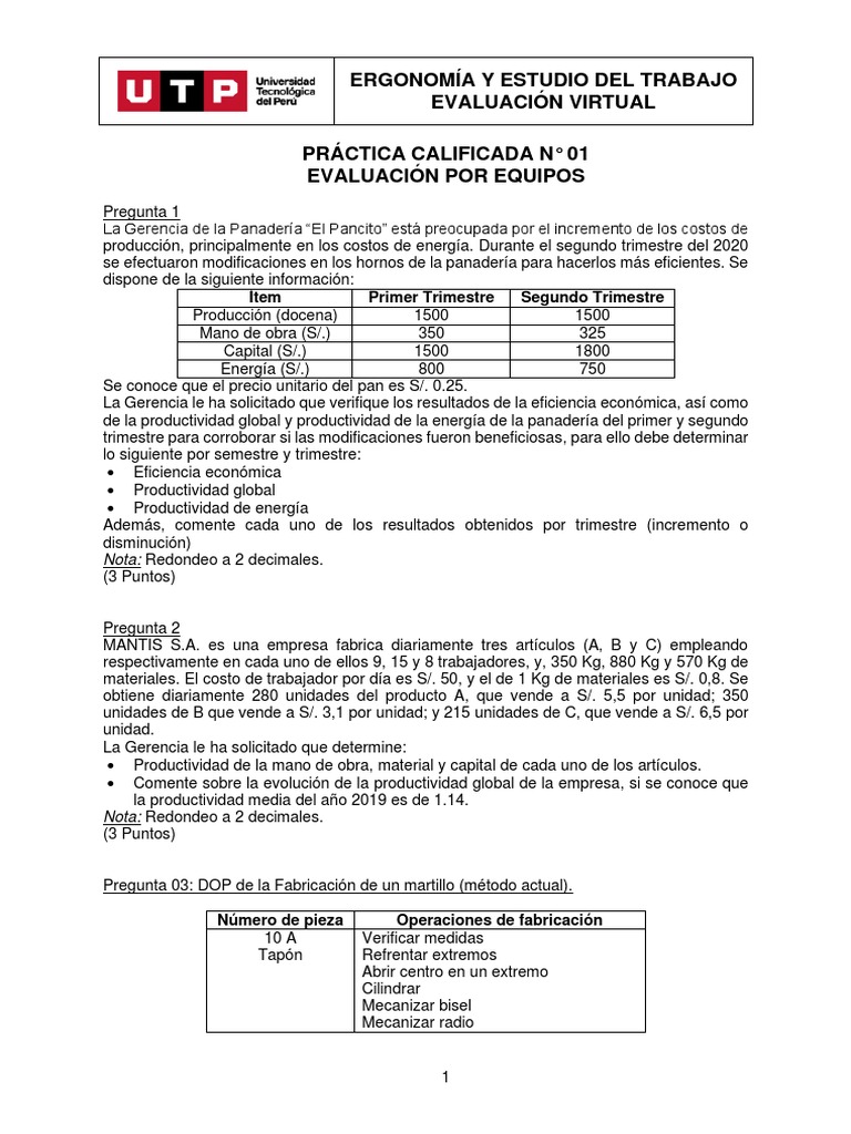 2021-0 EET - Evaluacion Virtual PC1 - Grupal | PDF | Economias | Business