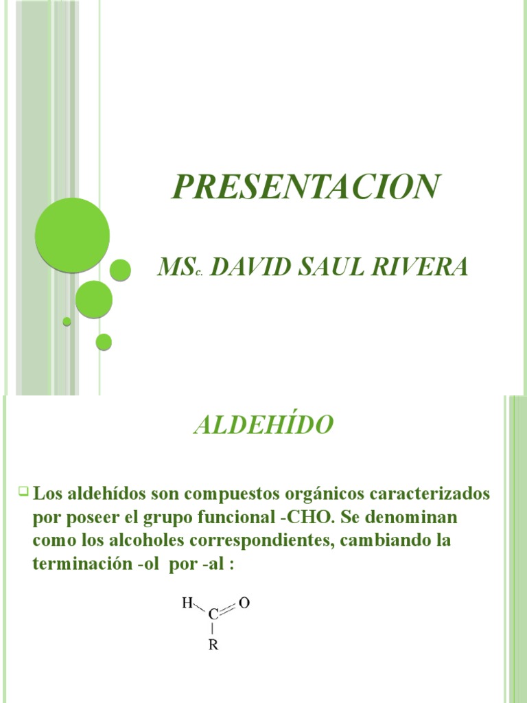Presentacion Formaldehido | PDF | Aldehído | Formaldehído