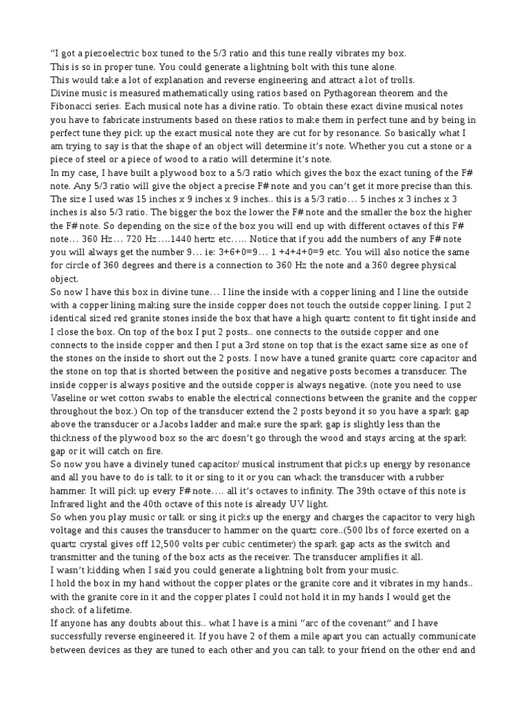 Omegafile Ark of Covenant | PDF | Diatomic Molecule | Capacitor