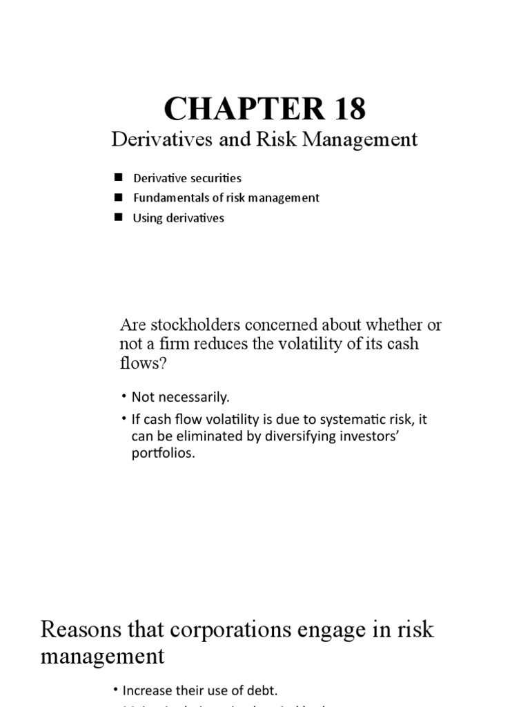 Derivatives and Risk Management Essentials | PDF