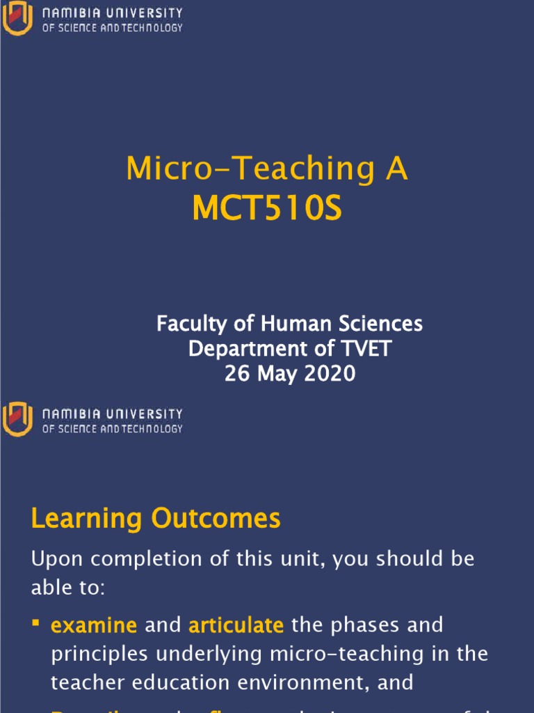 Phases and Principles of Micro-Teaching - 26 May 2020 PPTX - 1 | PDF ...