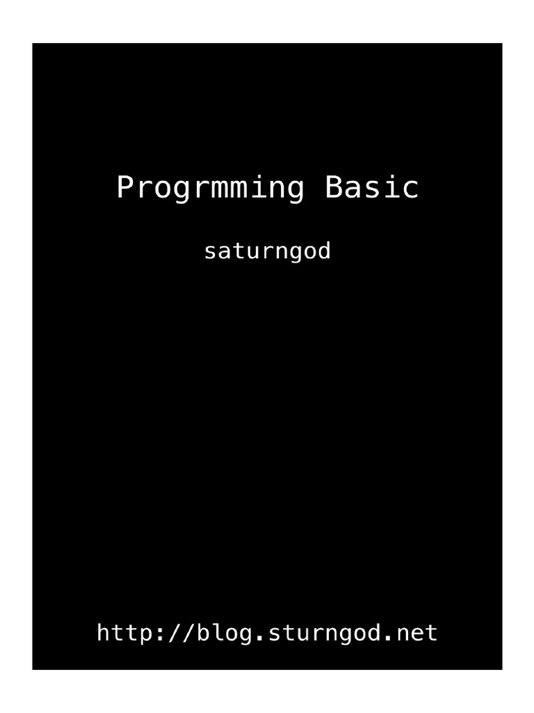 Programming Basic | PDF