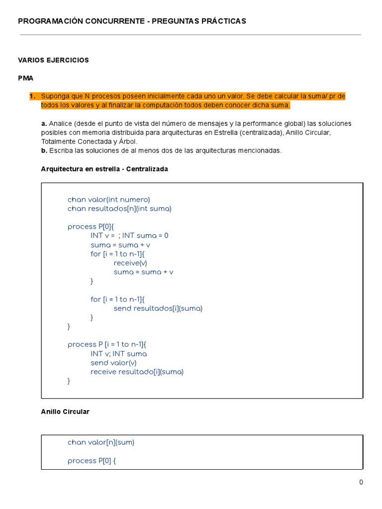 Programación Concurrente - Preguntas Prácticas | PDF | Algoritmos | Ingeniería de software