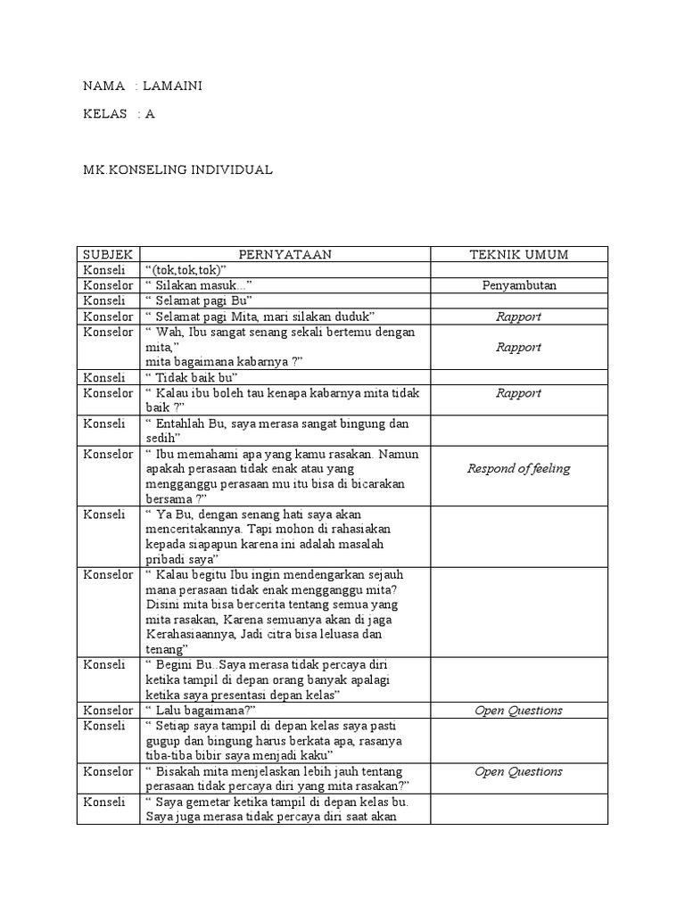 Konseling Individual | PDF