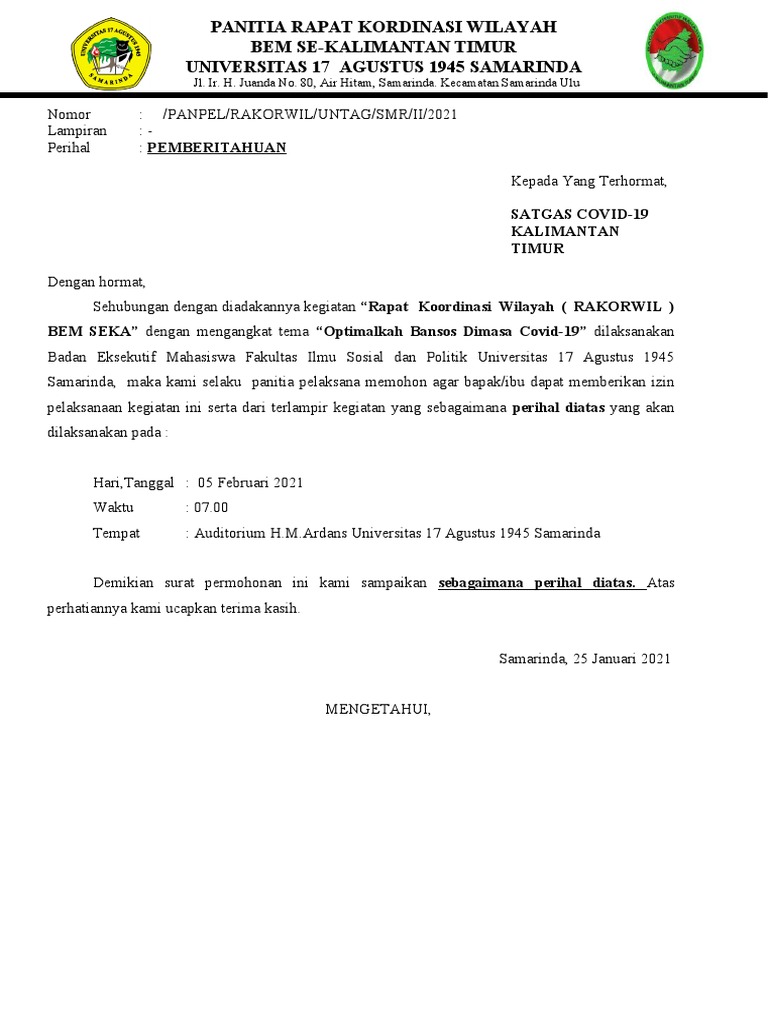 Surat Satgas Logo | PDF