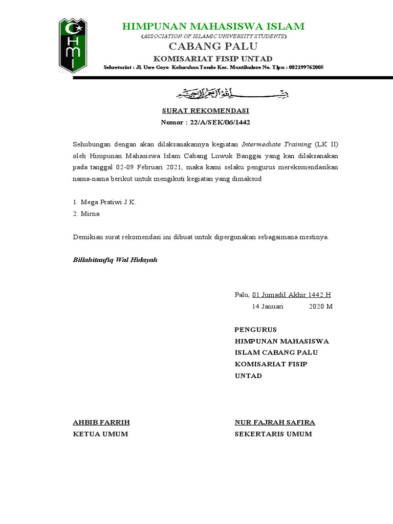 Rekomendasi LK 2 | PDF