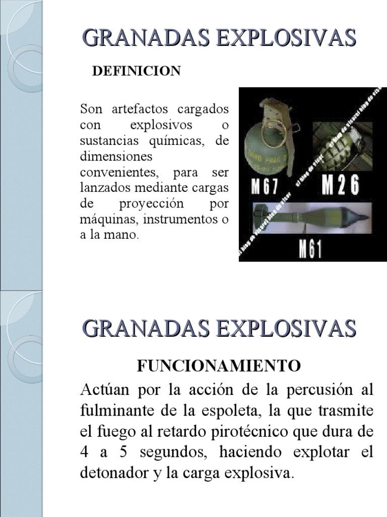 Granadas Explosivas | PDF | Peligros | Arsenal