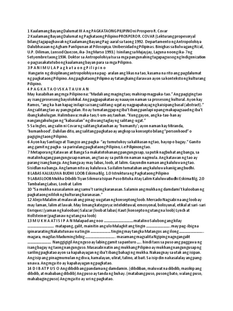 Kaalamang Bayang Dalumat III A NG PAGKATAONG PILIPINO Ni Prospero R | PDF Kaalamang Bayang Dalumat III A NG PAGKATAONG PILIPINO Ni Prospero R | PDF