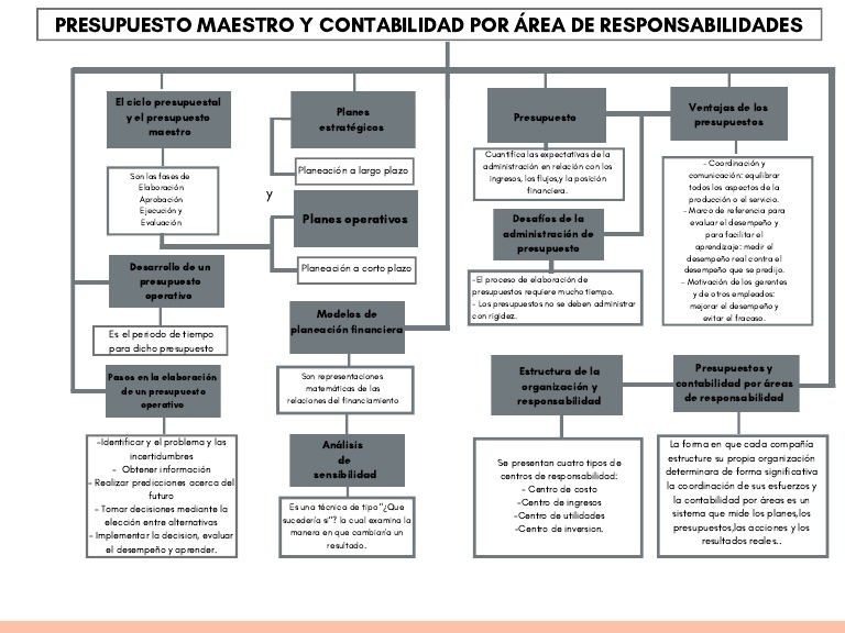 Mapa Conceptual Presupuesto y Áreas | PDF | Presupuesto | Planificación