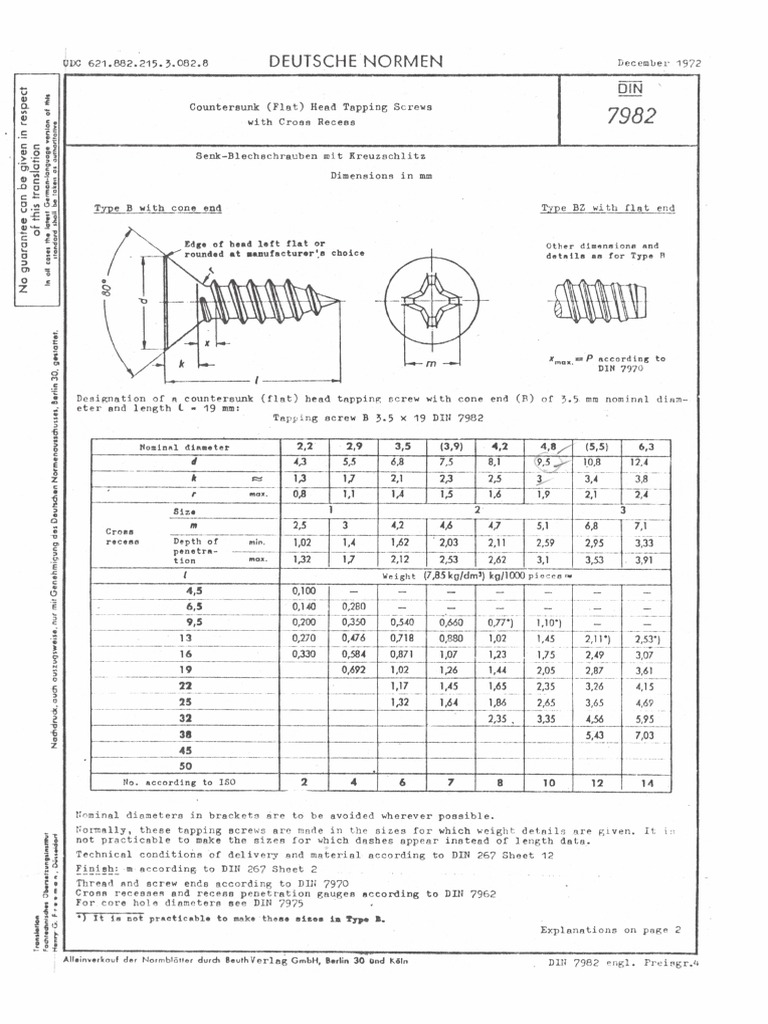 Din 7982 | PDF