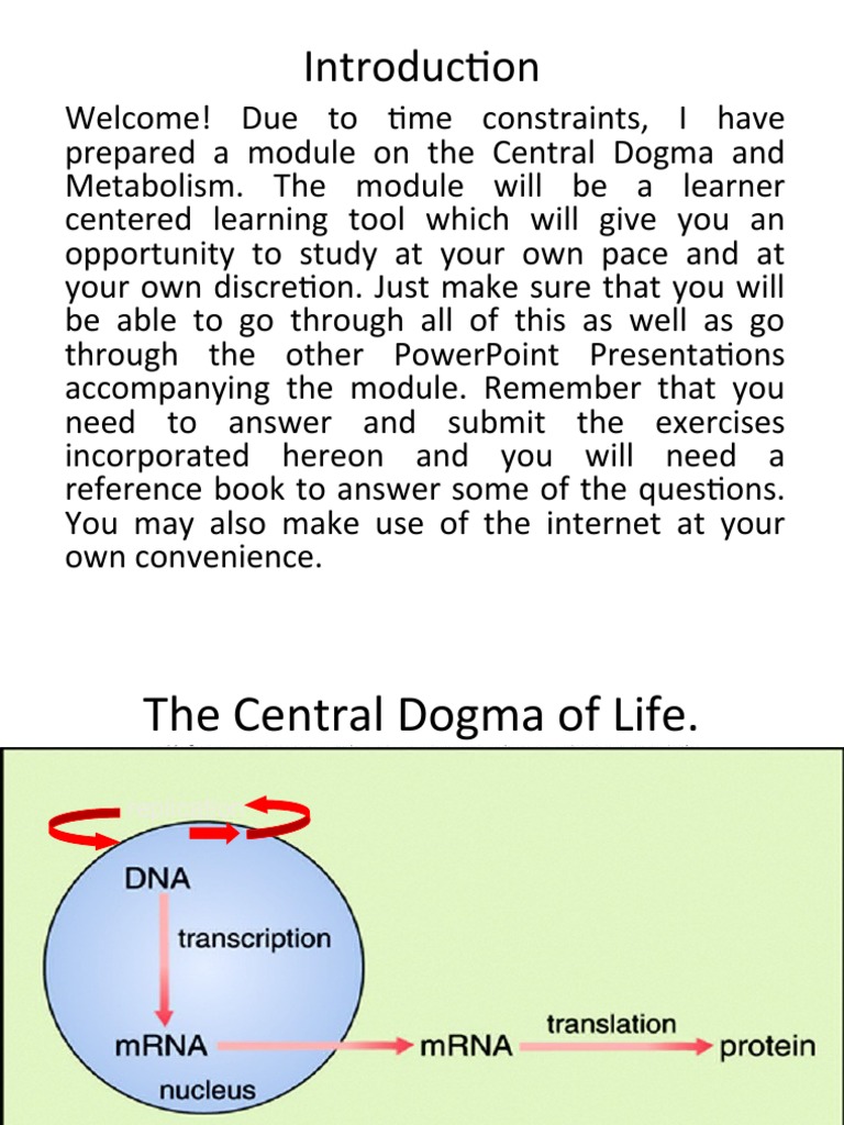 Central Dogma of Life Overview | PDF | Translation (Biology) | Ribosome