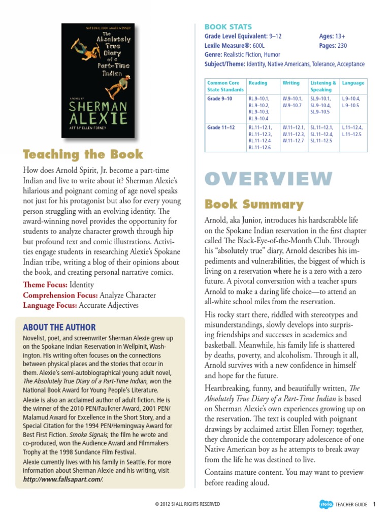 Absolutely True Diary Storia TG | PDF | Books