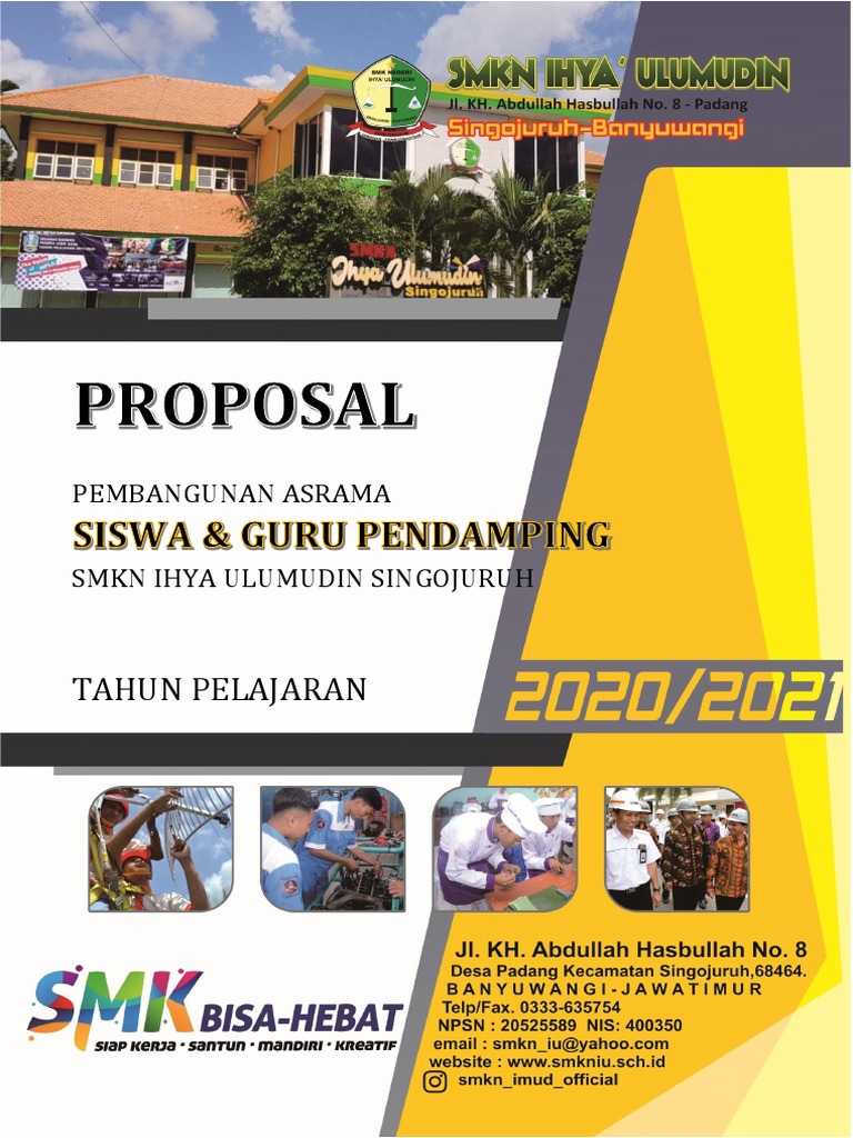 PROPOSAL ASRAMA SMKNIU 2021& Lampiran | PDF