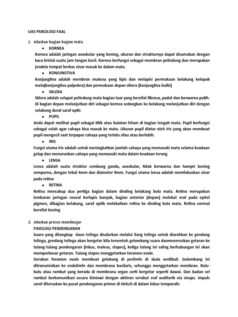 Psikologi Faal | PDF | Sains & Matematika