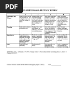 Fluency Assessment Rubric Guide | PDF | Sentence (Linguistics) | Fluency