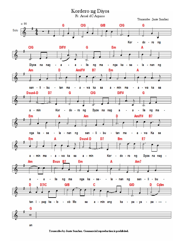Kordero NG Diyos: Fr. Arnel DC Aquino | PDF