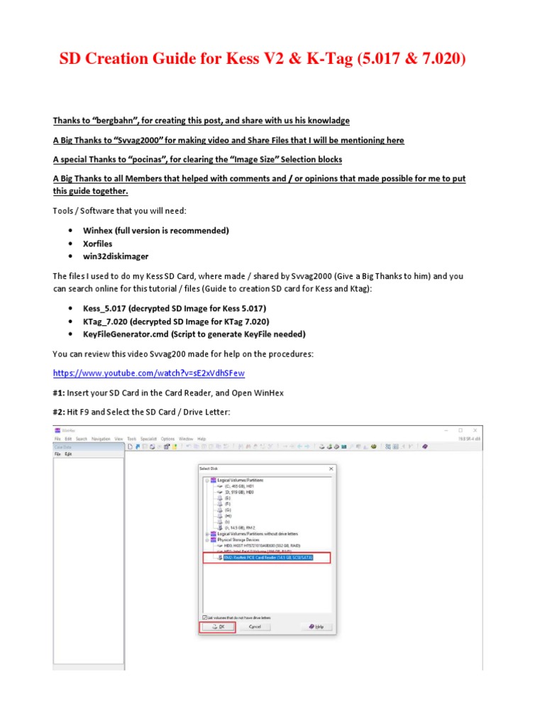 SD Creation Guide For Kess V2 | PDF | Computer File | Computer Architecture