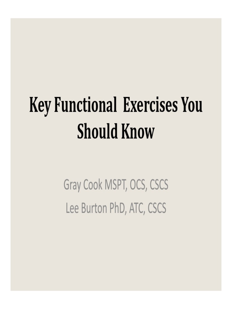 Key Functional Exercises You Should Know Powerpoint | PDF | Kettlebell ...