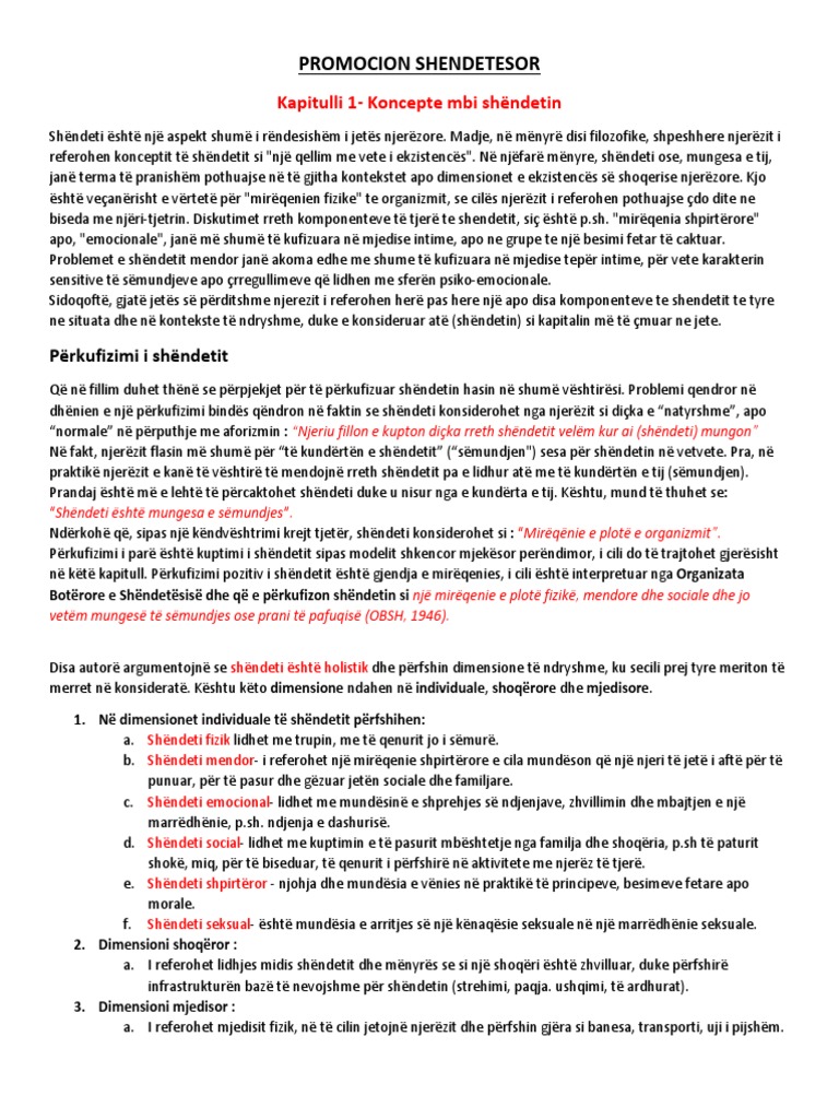 Promocioni Shëndetësor | PDF