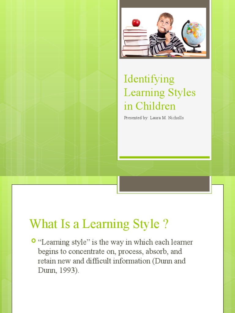 Identifying Learning Styles in Children | PDF