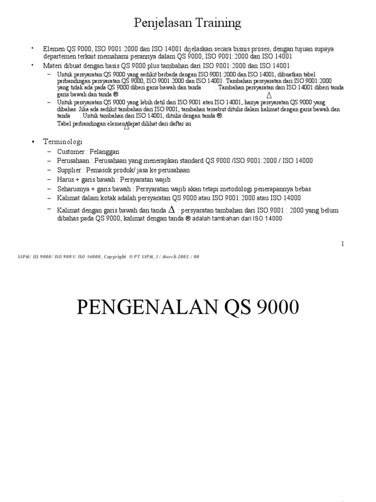 QS ISO 9001 Dan ISO 14001 2 | PDF