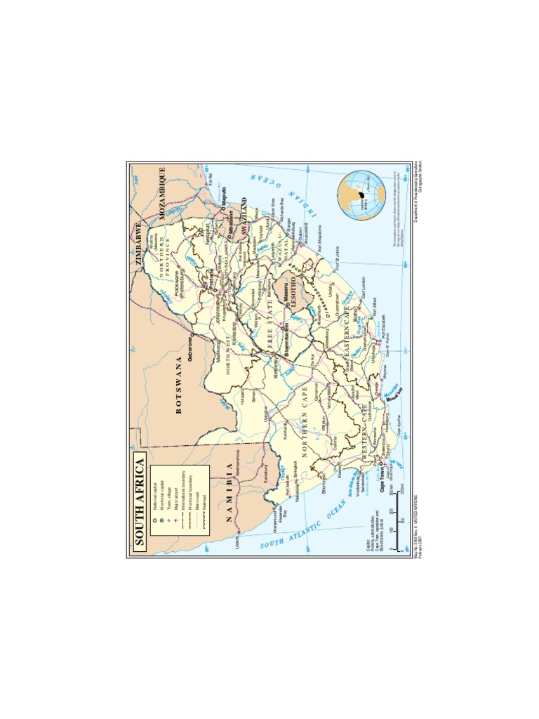 South Africa Map PDF | PDF | South Africa | Nature