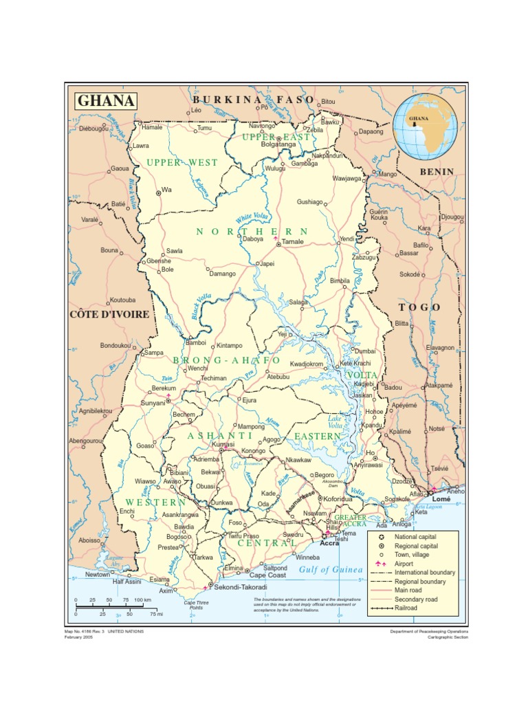 Ghana Map PDF | PDF | West Africa