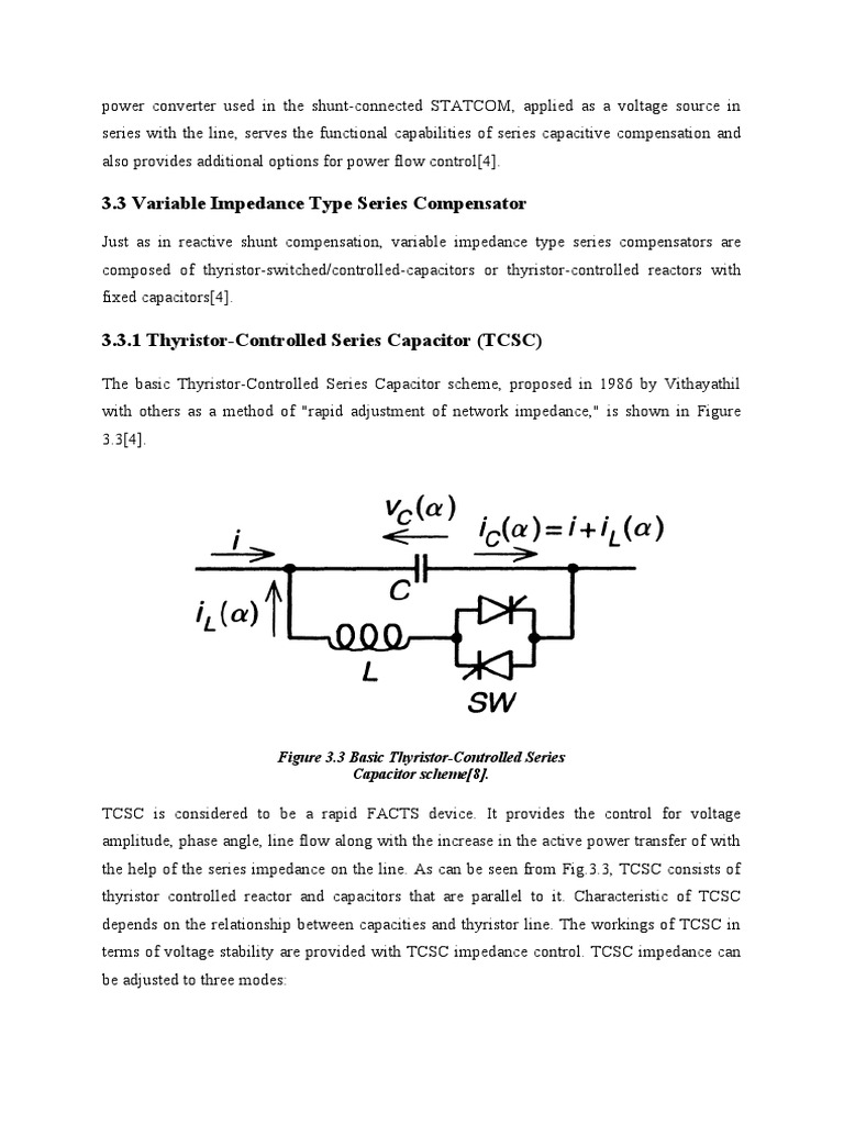 3.3 Variable Impedance Type Series Compensator: Figure 3.3 Basic Thyristor-Controlled Series ...