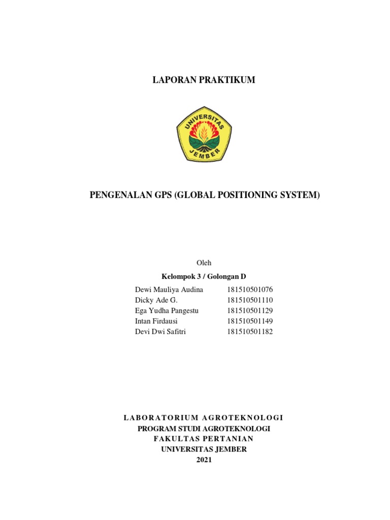 Laporan - Kelompok 3 - Acara 1. Pengenalan GPS. | PDF