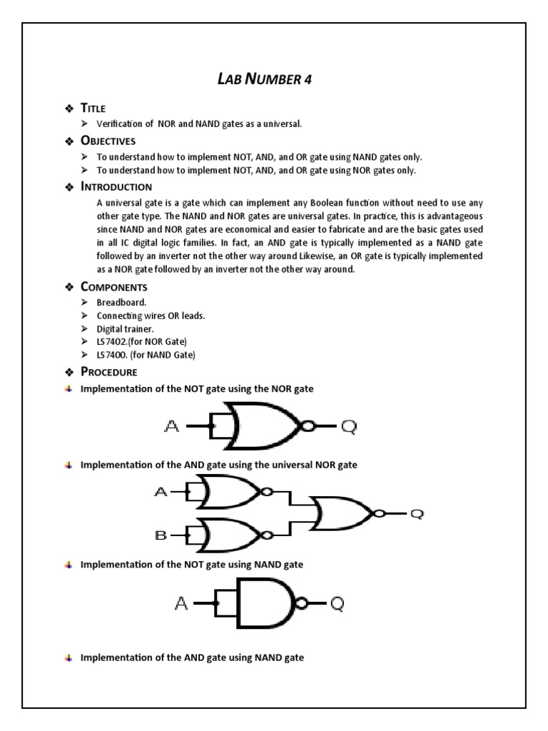 Lab 4 DLD | PDF | Logic Gate | Electronic Circuits