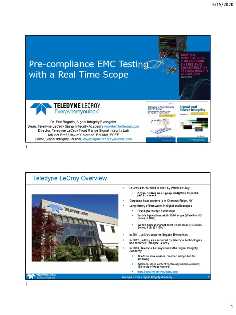 Pre-Compliance EMC Testing | PDF | Sampling (Signal Processing ...