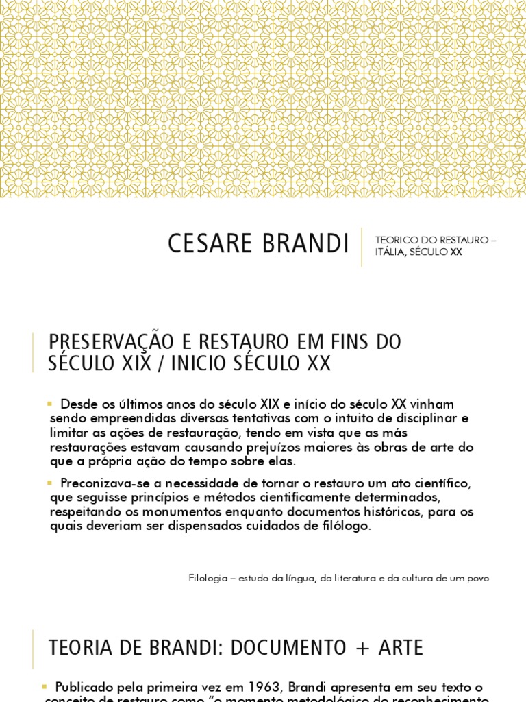 Cesare Brandi | PDF | Herança cultural | Science