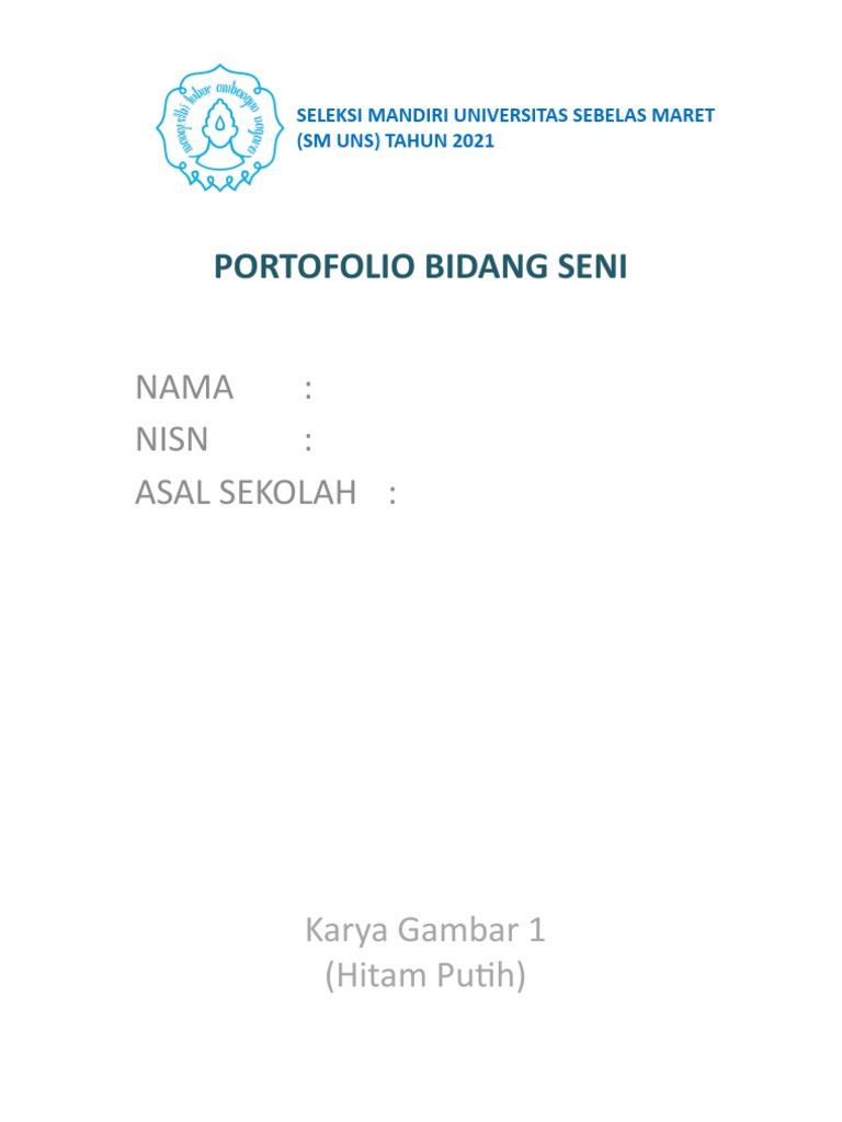 Template Portofolio Bidang Seni SM Uns 2021 | PDF