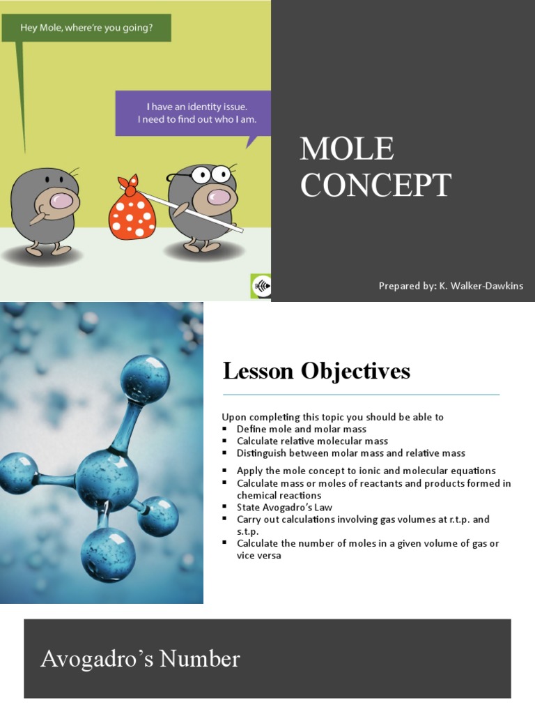 Mole Concept 1 | PDF | Molecular Mass | Mole (Unit)
