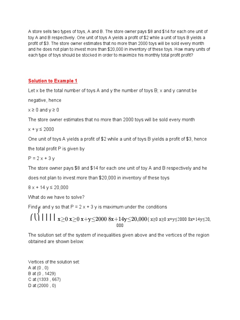 Linearprogramming Problems With Solution | PDF | Linear Programming ... Linearprogramming Problems With Solution | PDF | Linear Programming ...