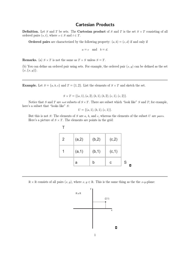 Cartesian Products | Download Free PDF | Set (Mathematics) | Logic