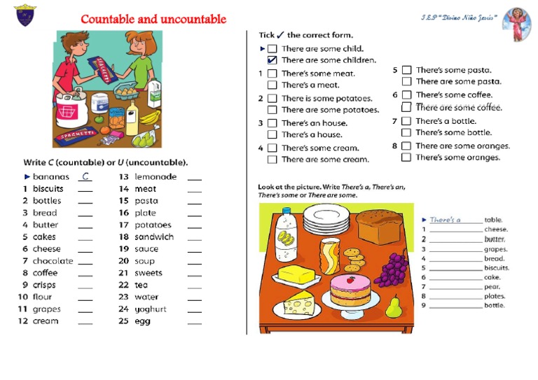 Countable vs Uncountable Nouns Exercises | PDF