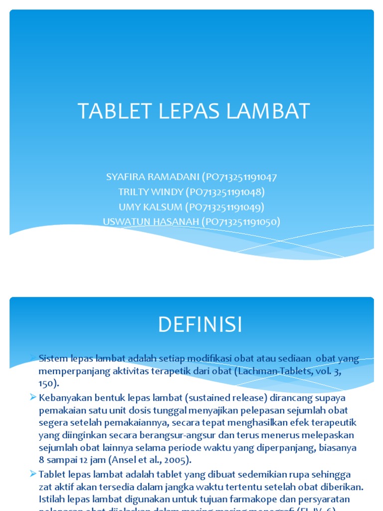Sistem Pelepasan Obat yang Terkendali | PDF